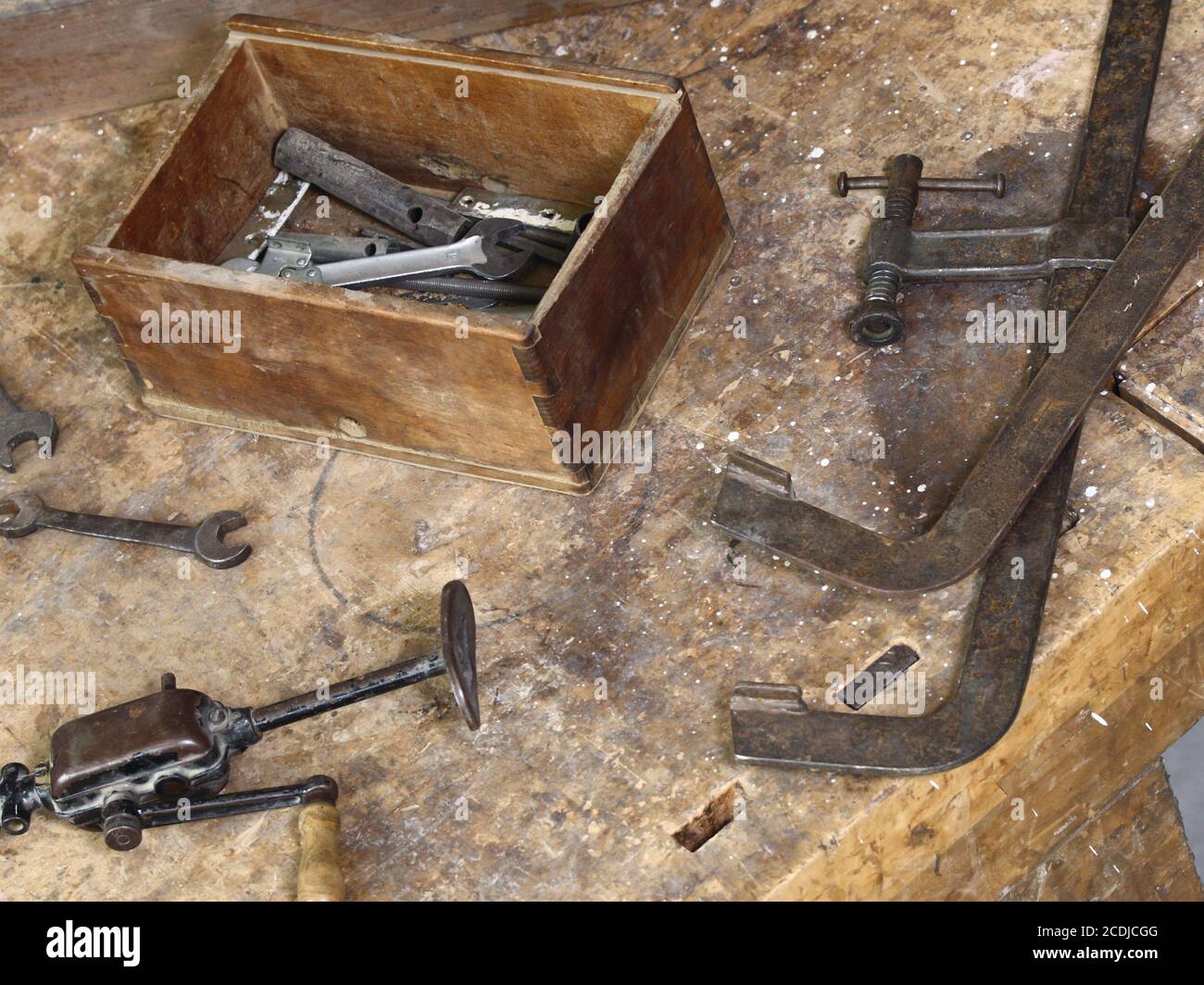 vintage carpenter tools Stock Photo - Alamy