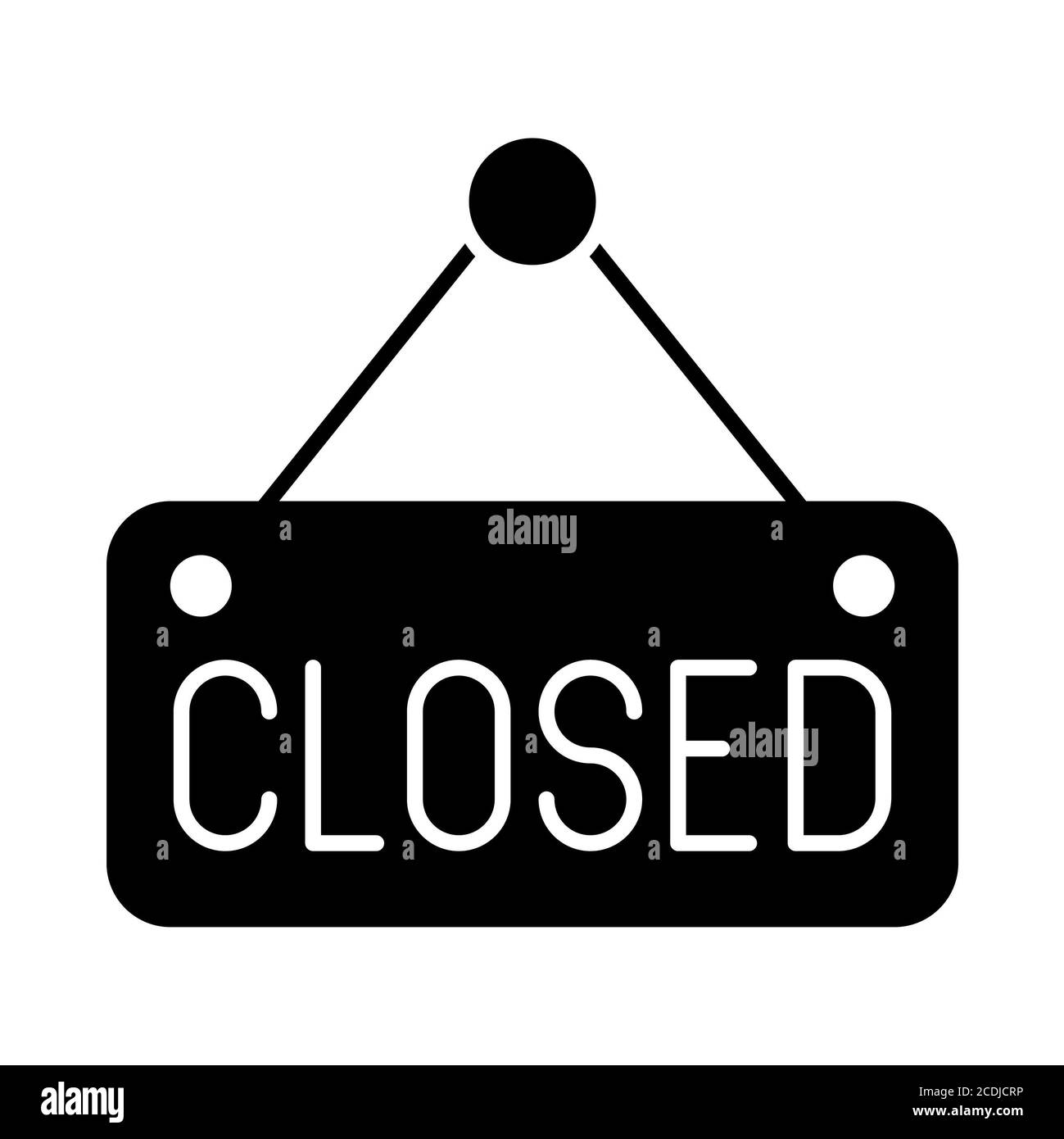 Closed Sign Shopping Glyph Icons Stock Photo - Alamy