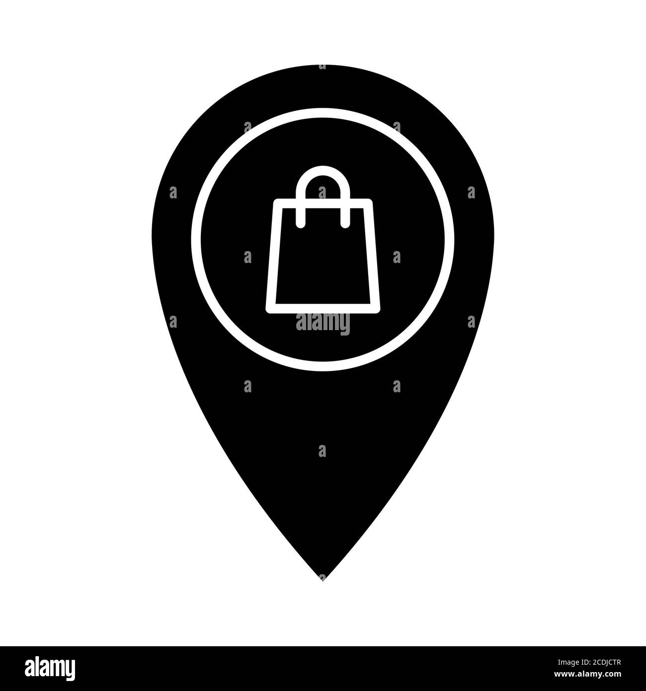 Pin Shopping Glyph Icons Stock Photo - Alamy