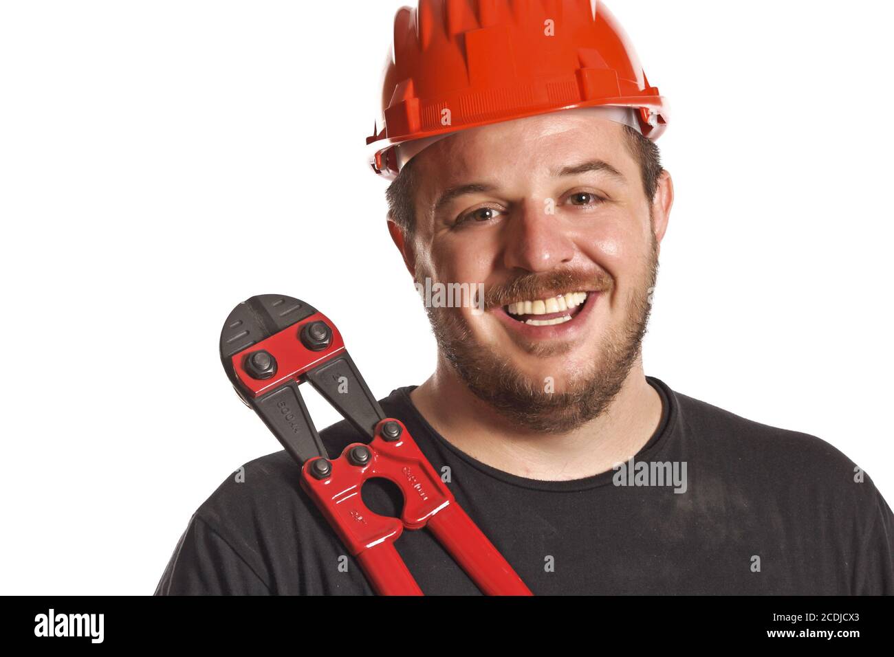 handyman smile and tool Stock Photo - Alamy