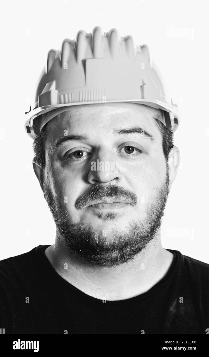 worker bn portrait Stock Photo - Alamy