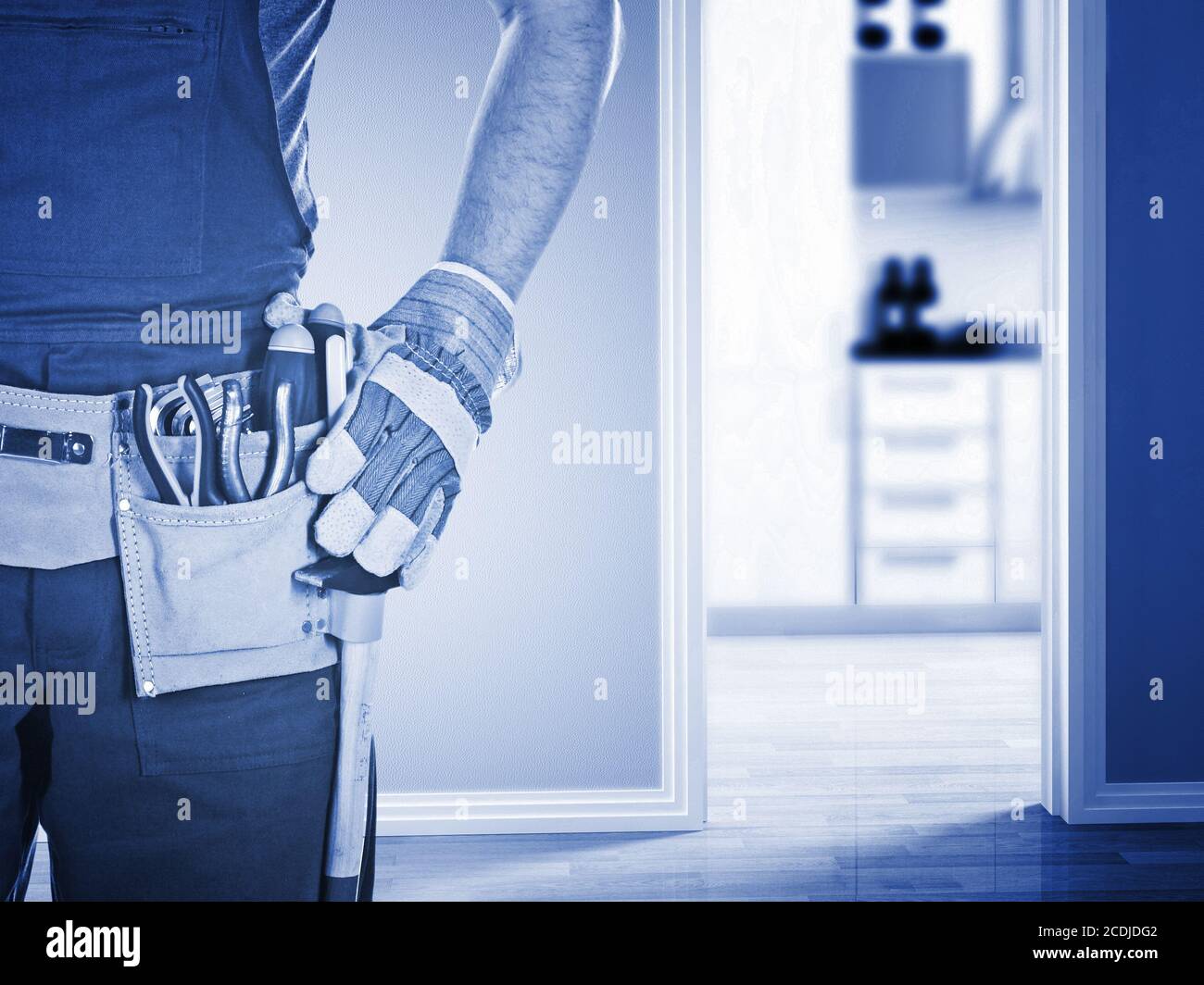 handyman ready for work Stock Photo - Alamy