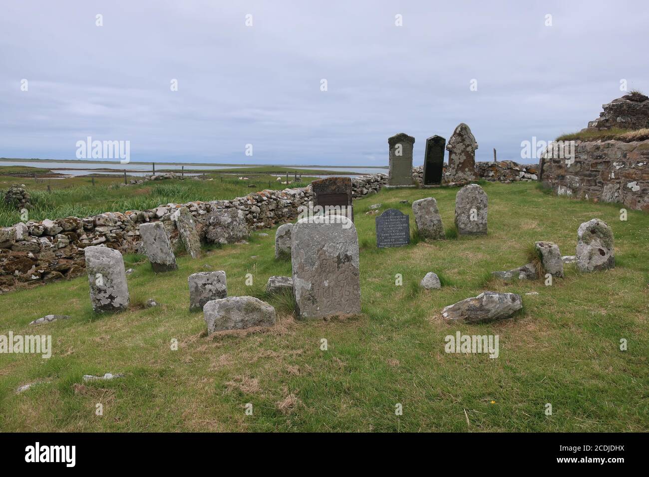 The ruins of Teampull na Trionaid. The Hebridean Way. Carinish. North ...