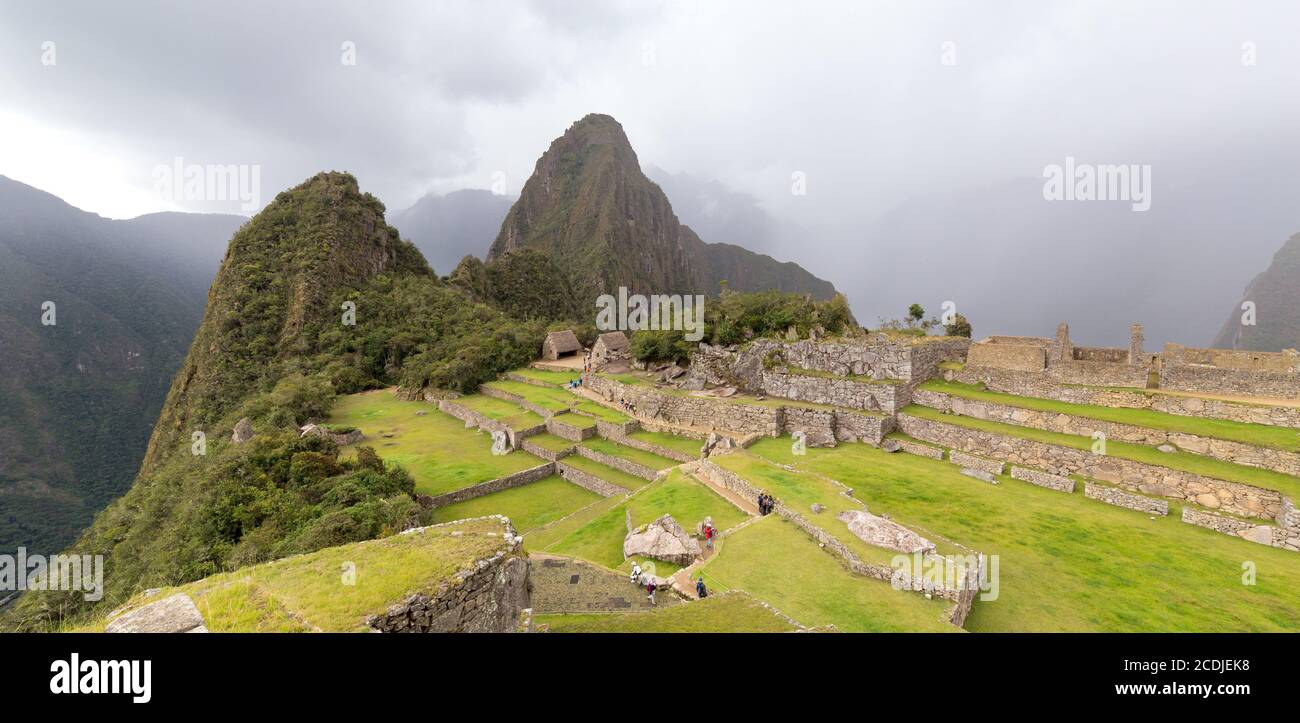 Machu Picchu, Peru - october 06, 2018: View of tourists visiting the ...