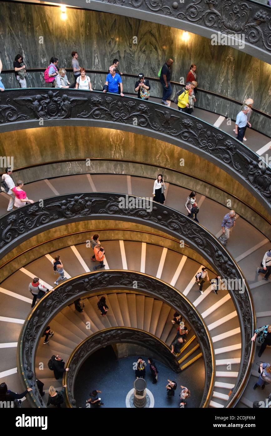 Staircase - Exit of the Vatican Museums Stock Photo - Alamy