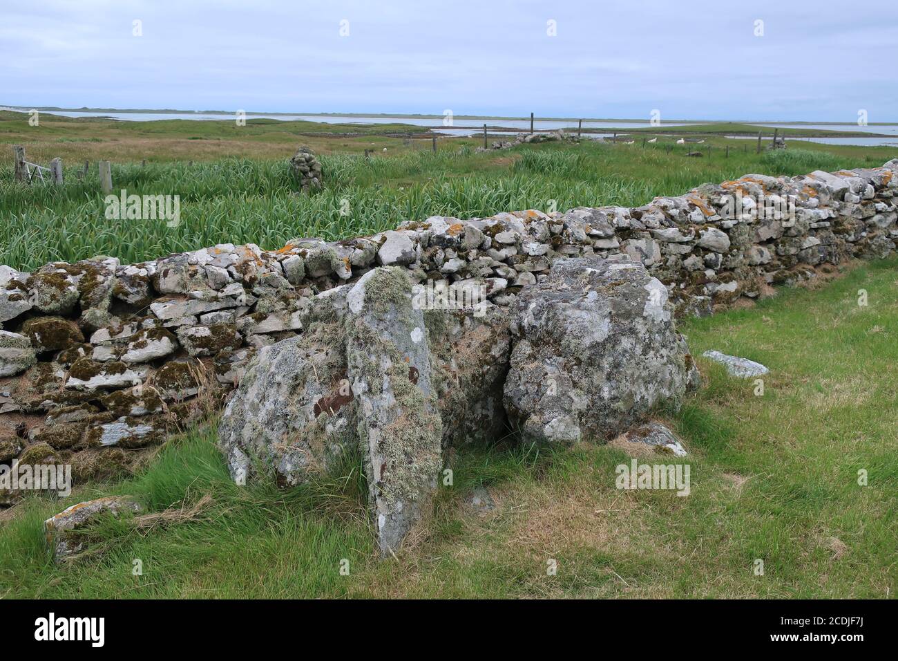 The ruins of Teampull na Trionaid. The Hebridean Way. Carinish. North ...