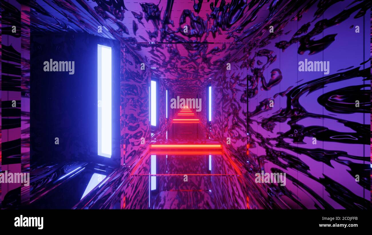 Purple Patterned Theme Fluorescent Track 4k uhd 3d illustration ...