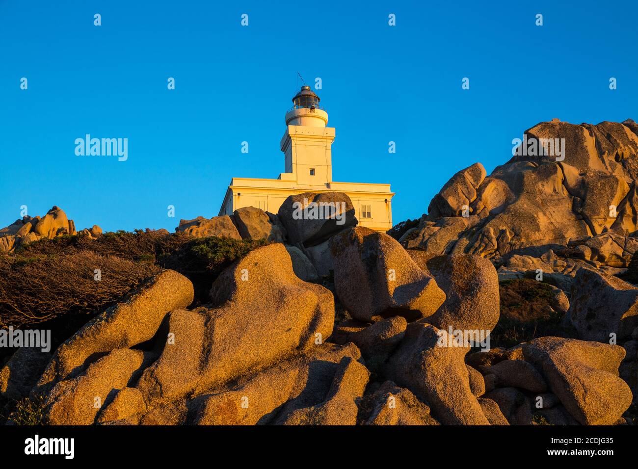 Italy, Sardinia, Santa Teresa Gallura, Lighthouse at Capo Testa Stock ...