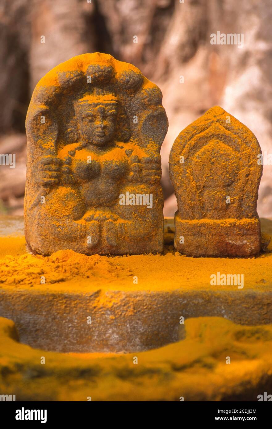 KERALA, INDIA - Statue at Hindu Temple in Kodungallor, Thrissur ...