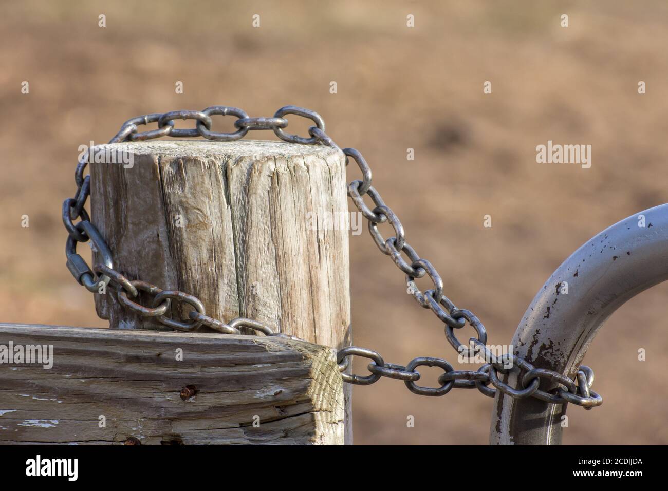 Chain Holding Gate Closed Stock Photo - Alamy