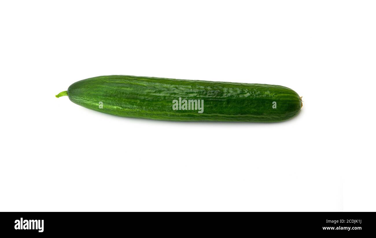 Fresh whole cucumber. Close up. Isolated on white background Stock ...