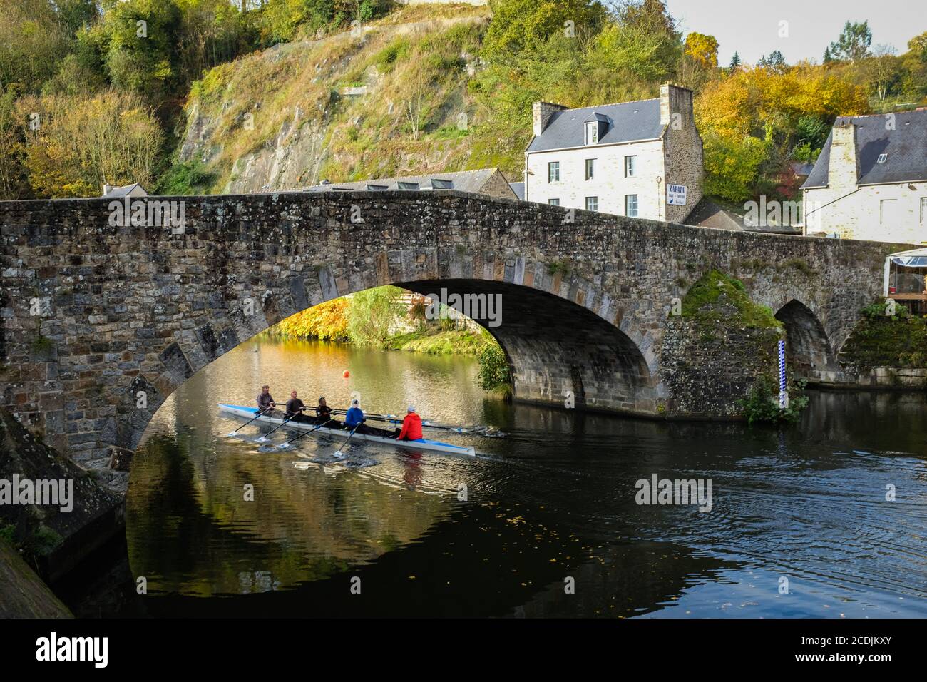 On the Rance River, Dinan, Brittany, France Stock Photo - Alamy