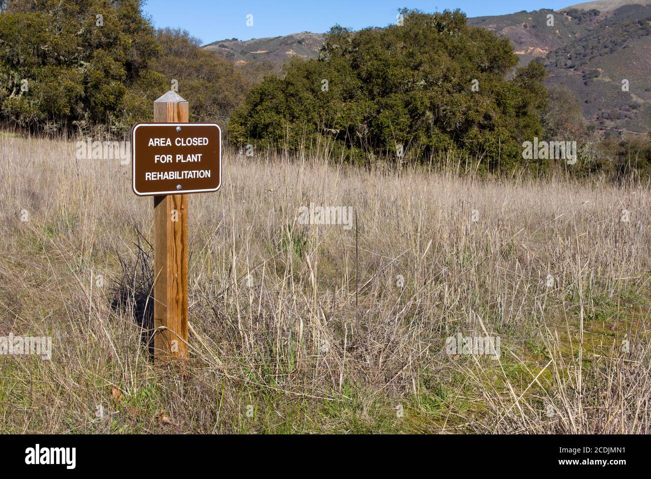 Sign Informing Hikers Stock Photo - Alamy