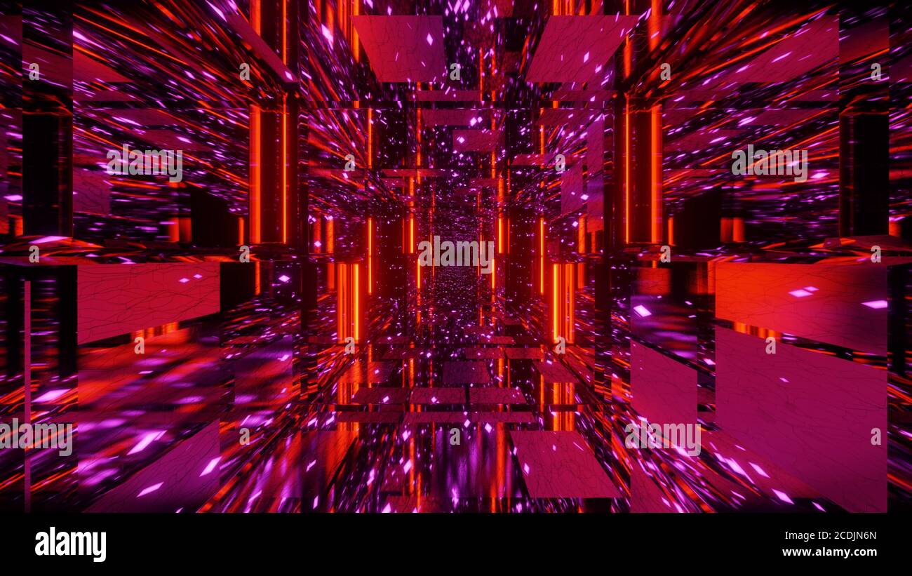 Advanced Prismatic Flashy Cyber Tunnel 4k uhd 3d illustration ...