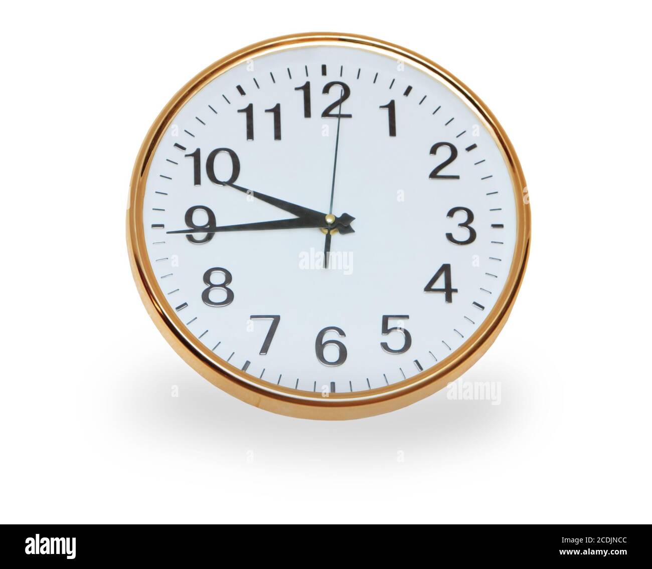 retro wall clock over white Stock Photo - Alamy