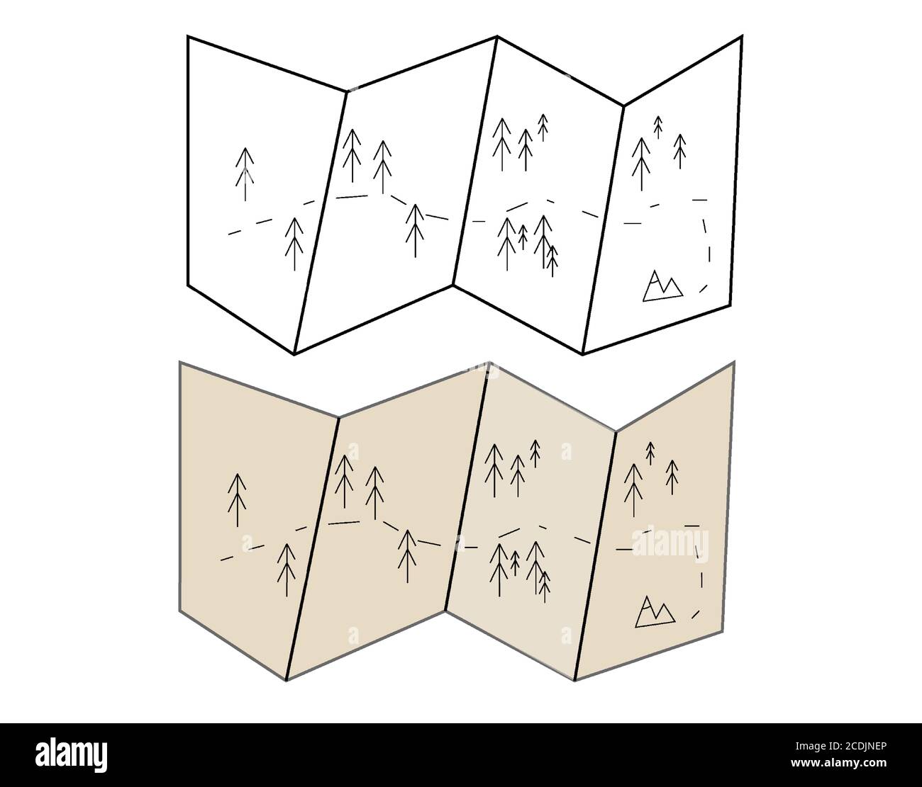 Cartoon map mountain hi-res stock photography and images - Alamy