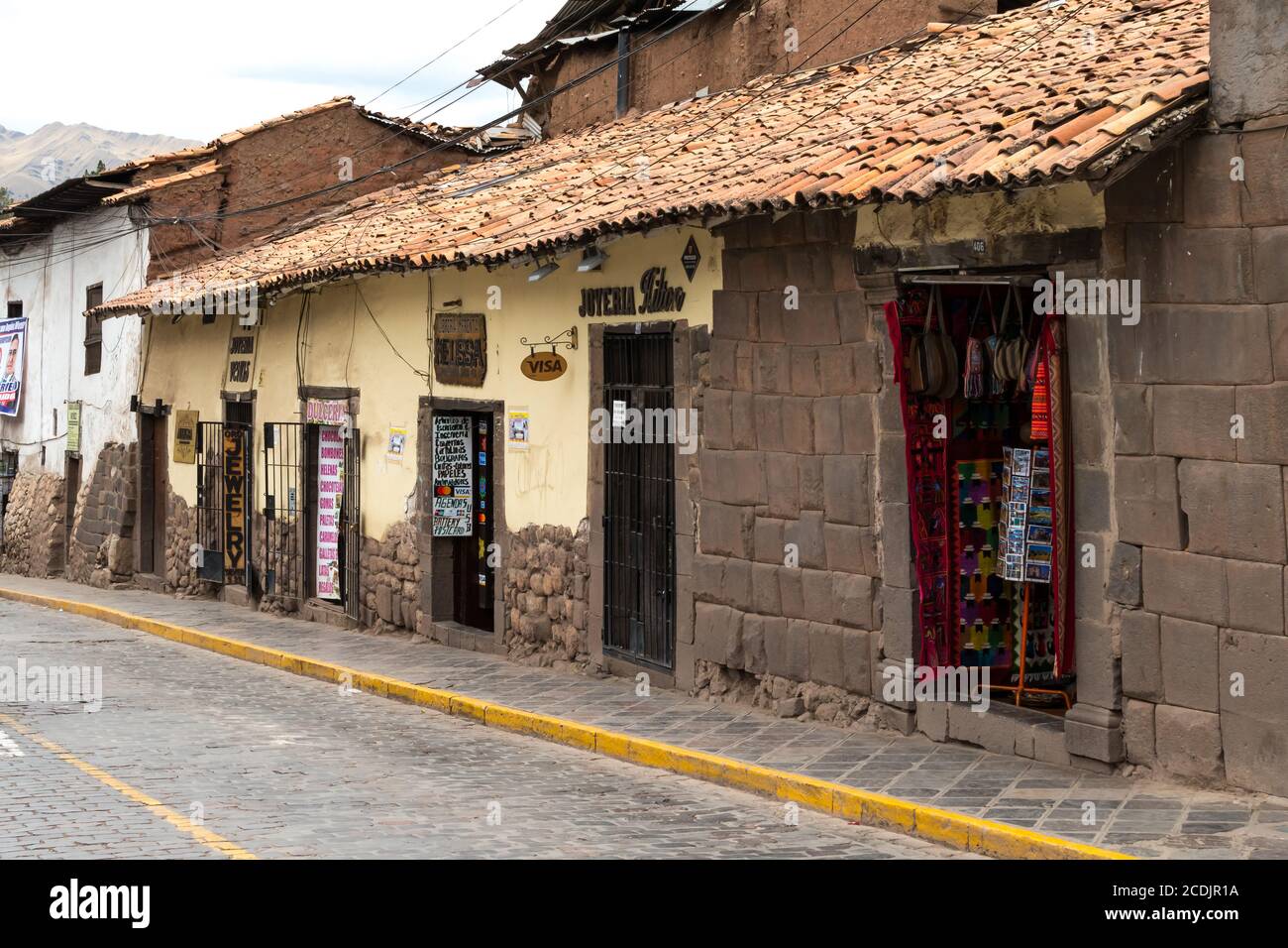 Cusco, Peru - october 08, 2018: View of the streets of the historic ...