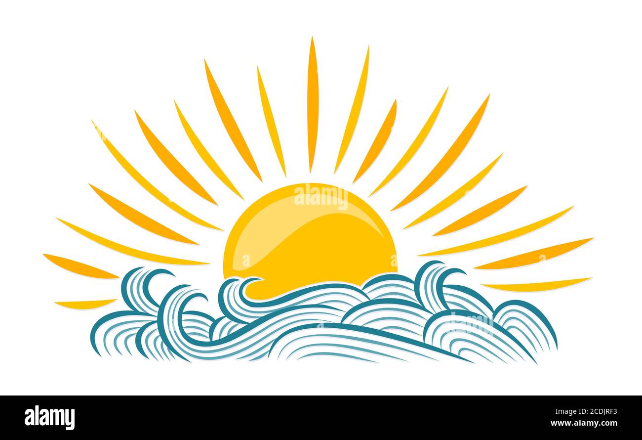 Blue ocean sun rays Cut Out Stock Images & Pictures - Alamy