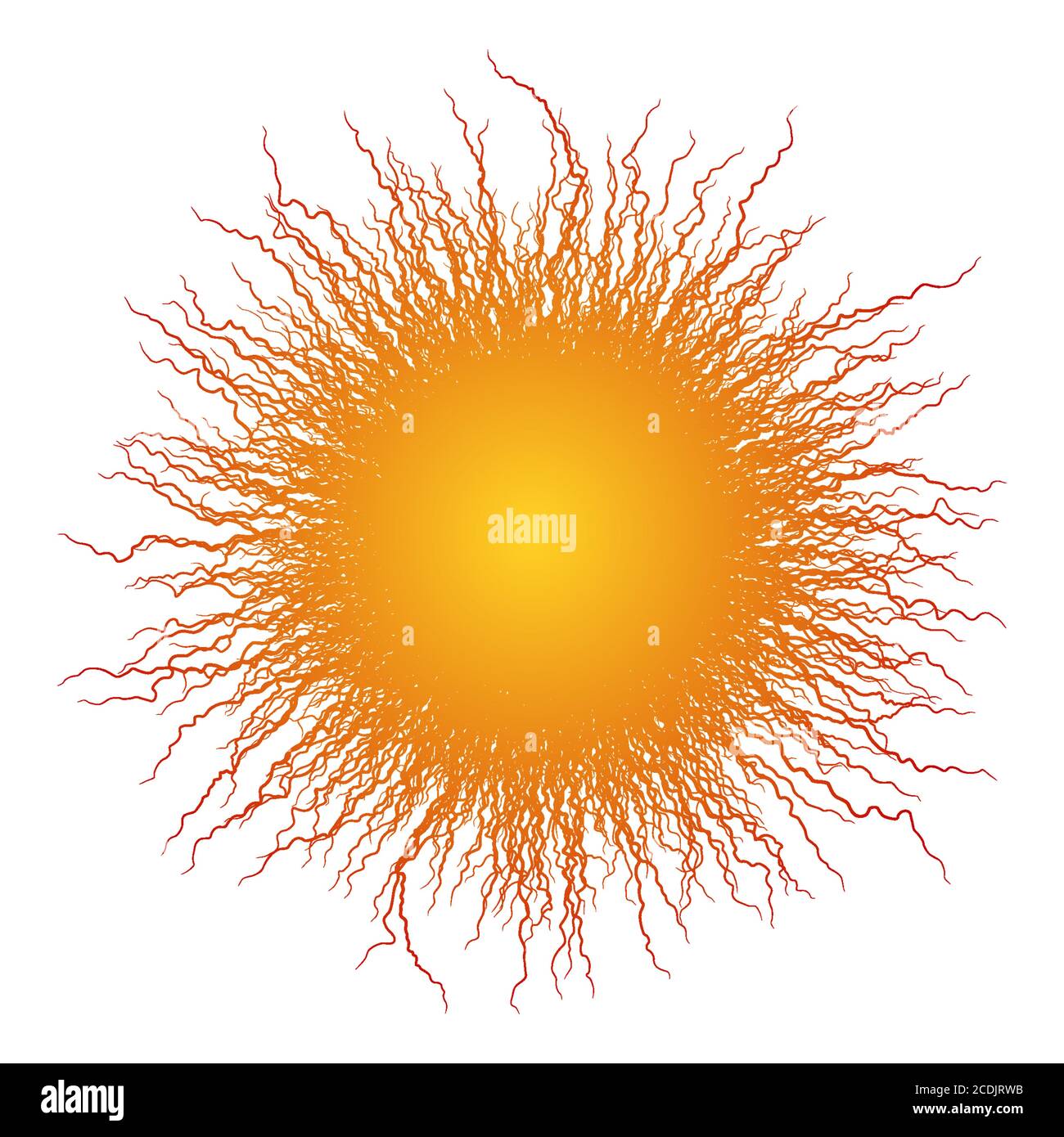 A Hot fire sun with rays Stock Vector Image & Art - Alamy