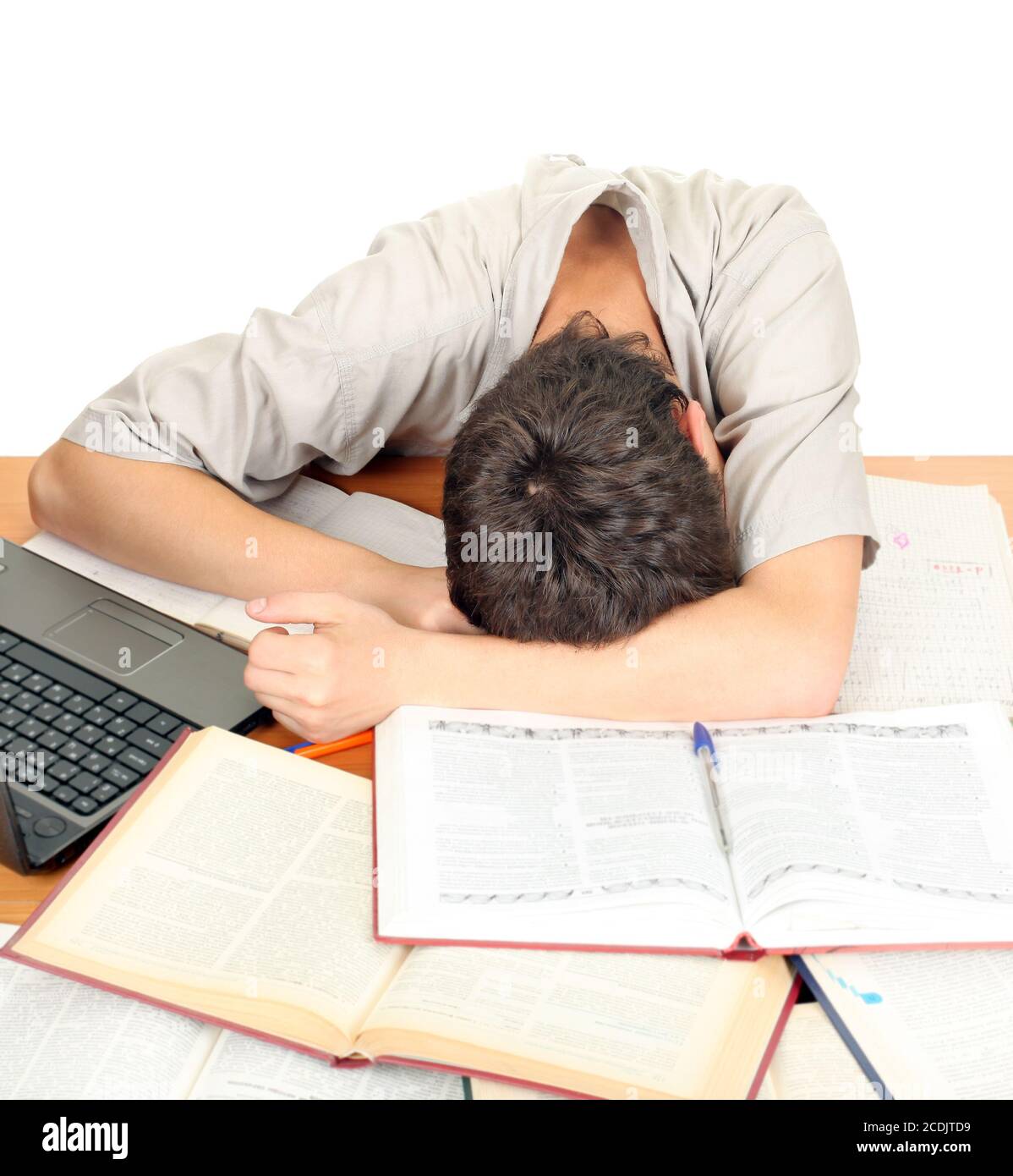 Male student sleeping computer hi-res stock photography and images - Alamy