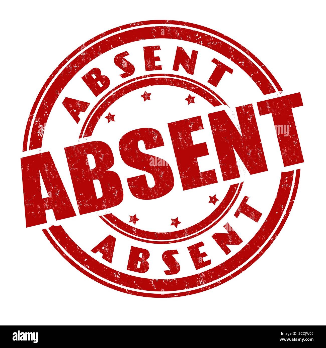 Illustration of absence concept Cut Out Stock Images & Pictures - Alamy
