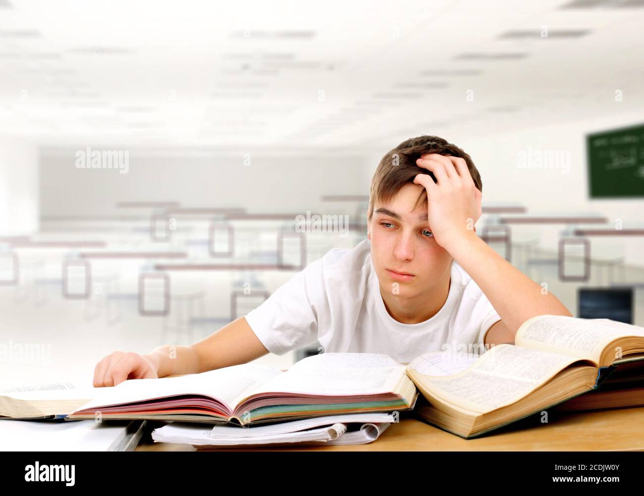 Tiredness and classroom hi-res stock photography and images - Alamy