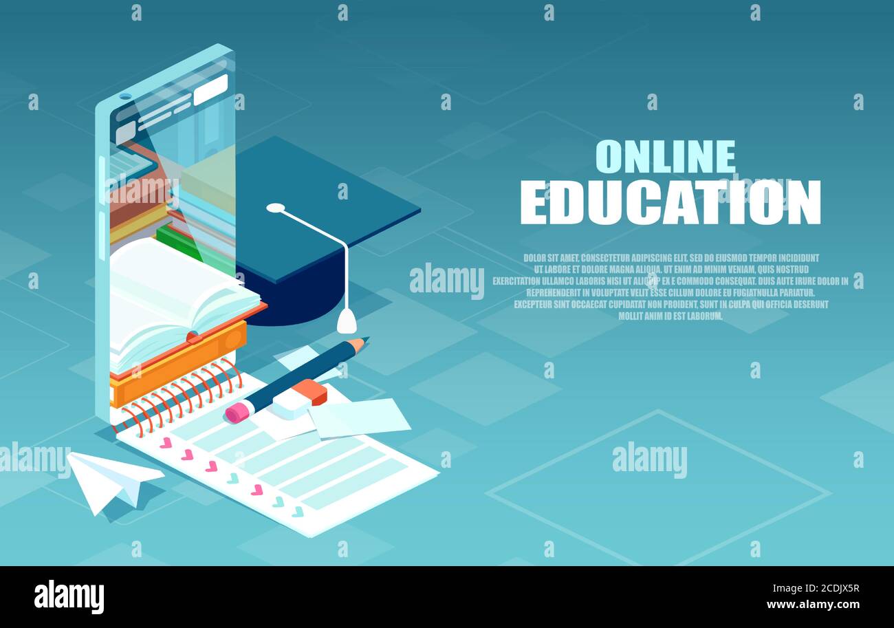 Internet library online education Stock Vector Images - Alamy