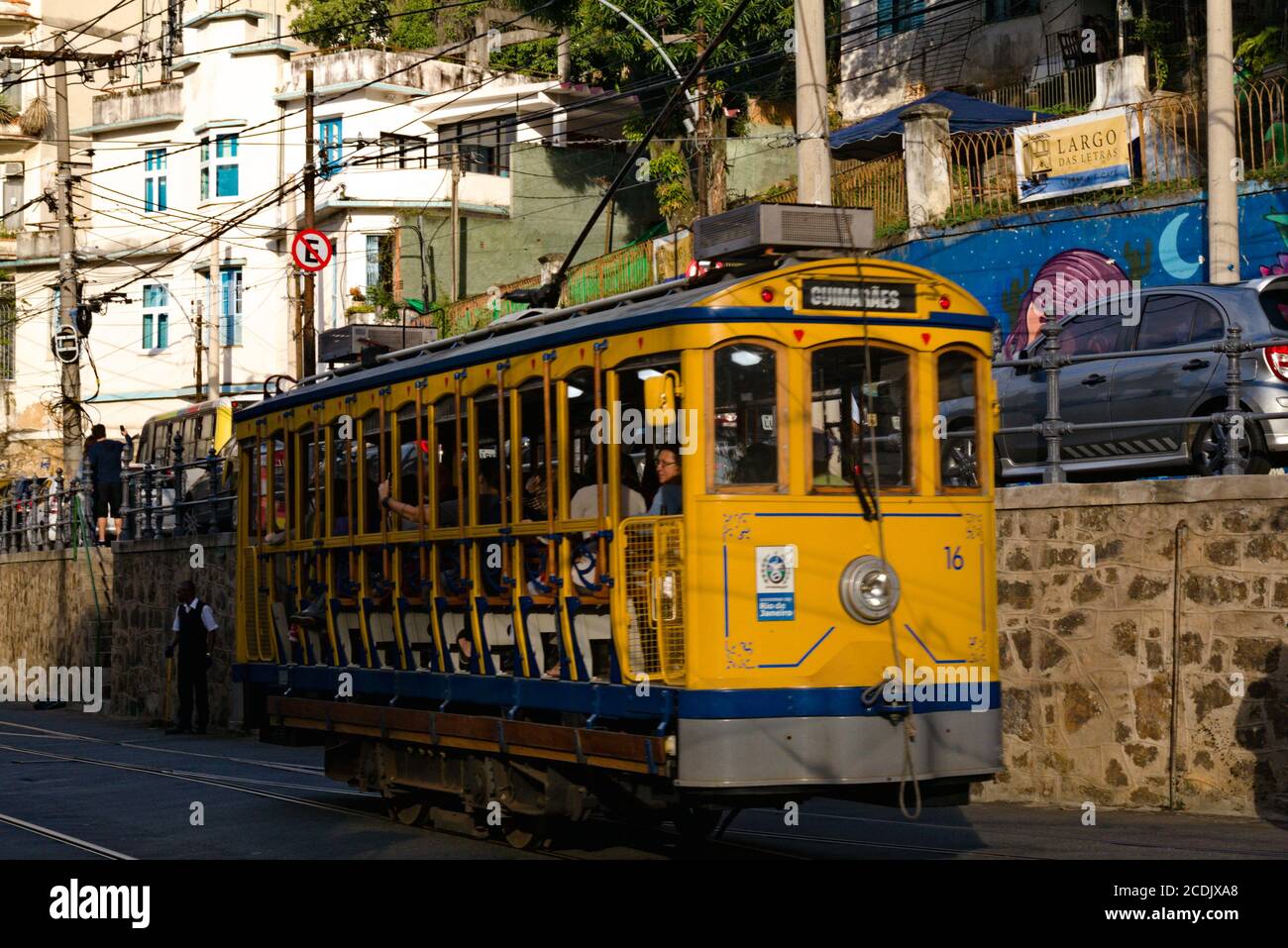 RIO DE JANEIRO, BRAZIL - Jun 24, 2017: Santa Teresa tramway ' Bondinho ...