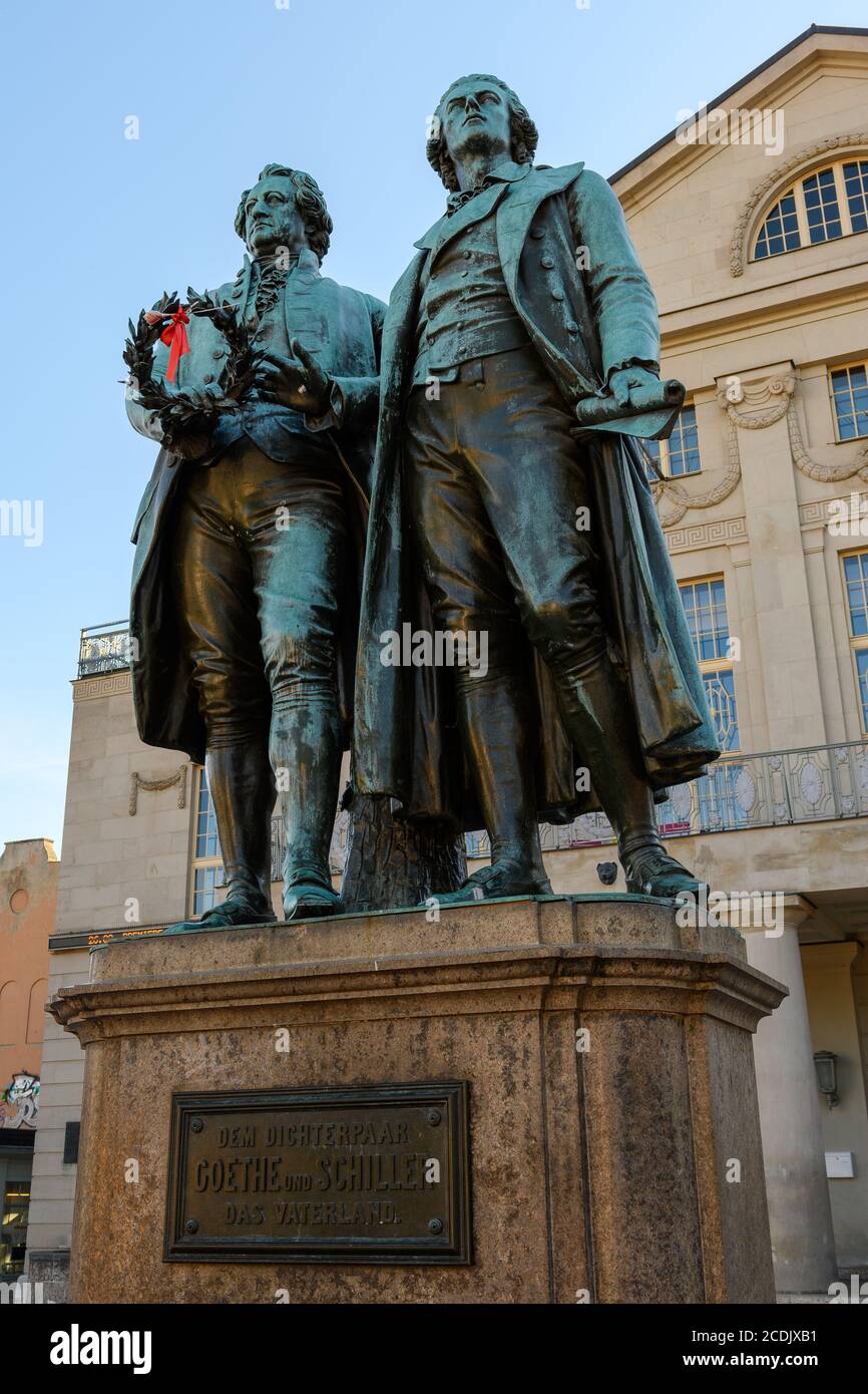 Goethe and schiller statue hi-res stock photography and images - Alamy