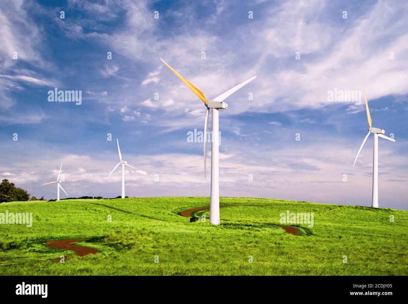 Windmills with the sky hi-res stock photography and images - Alamy
