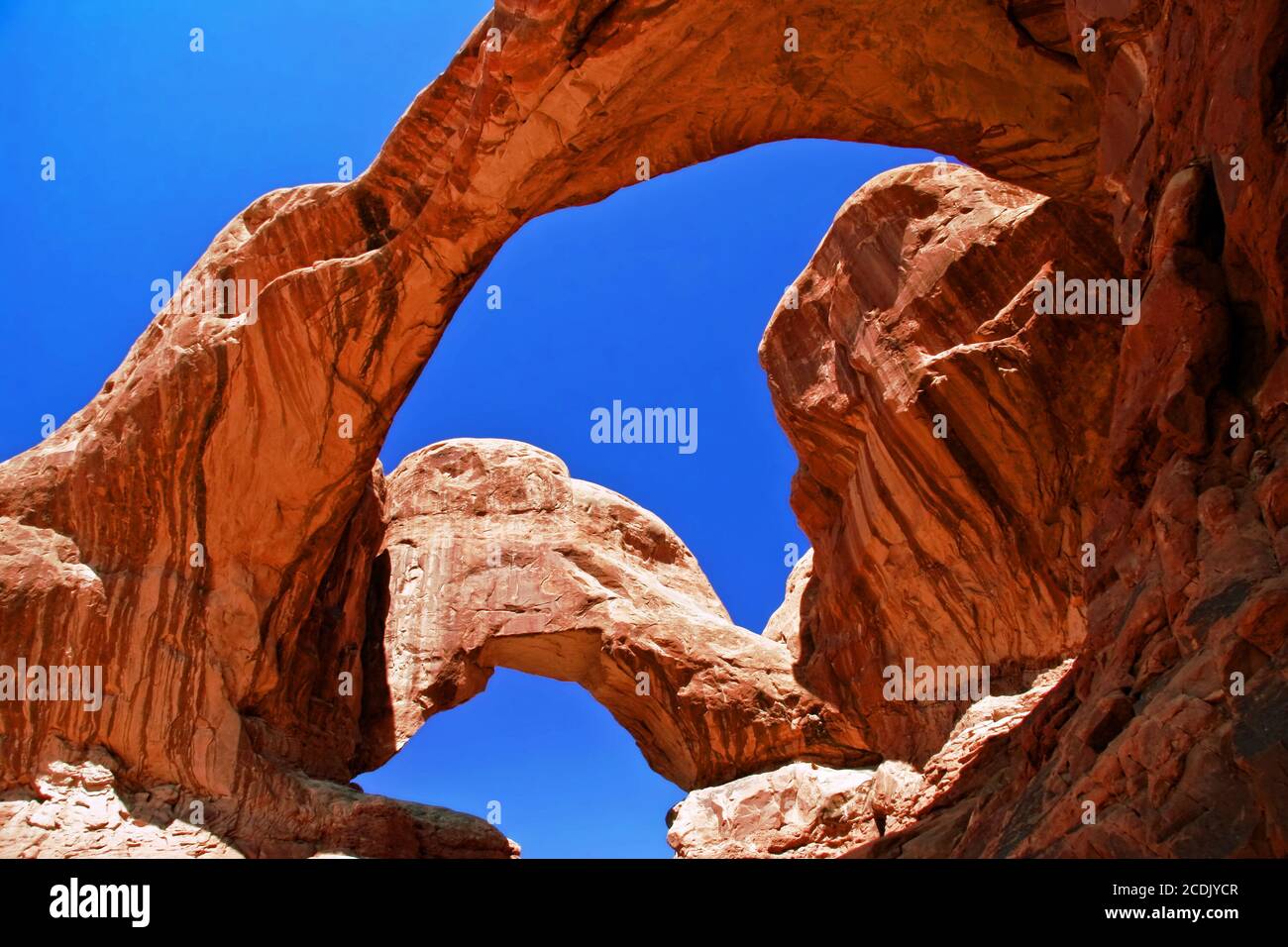 Sunny day in Arches Canyon Stock Photo - Alamy