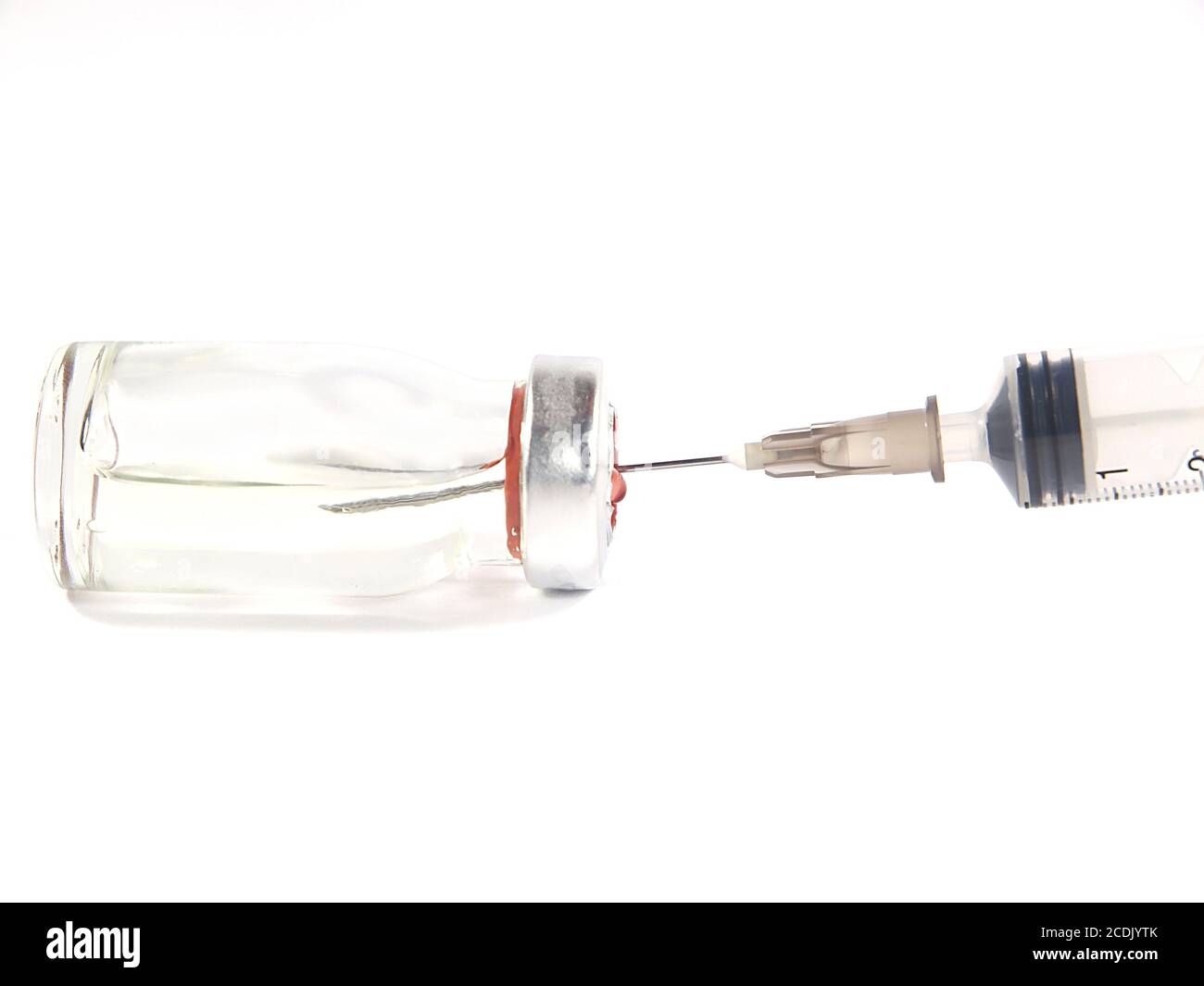 Syringe and vial with serum isolated on white Stock Photo - Alamy
