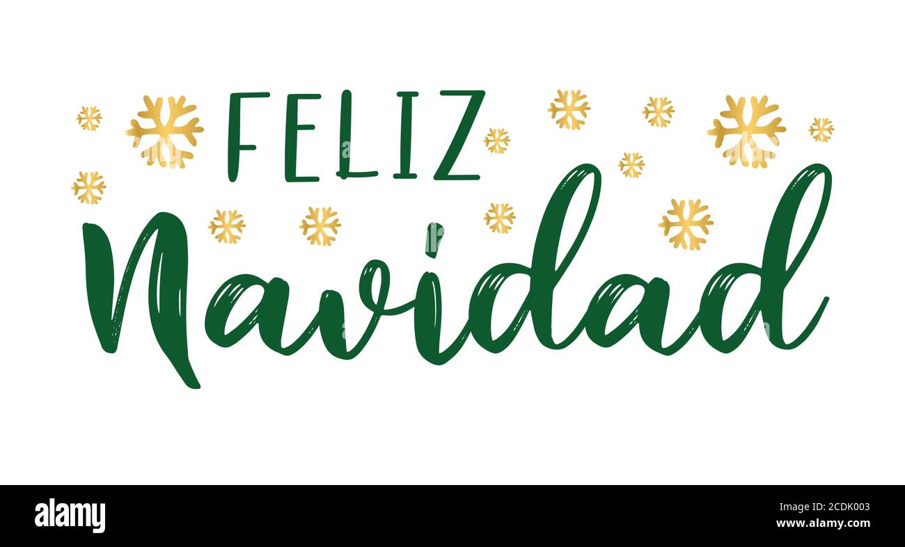 Feliz Navidad quote in Spanish as logo or header. Translated Merry ...