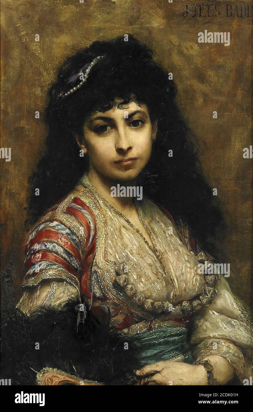 Badin Jules - Portrait De Femme - French School - 19th and Early 20th ...