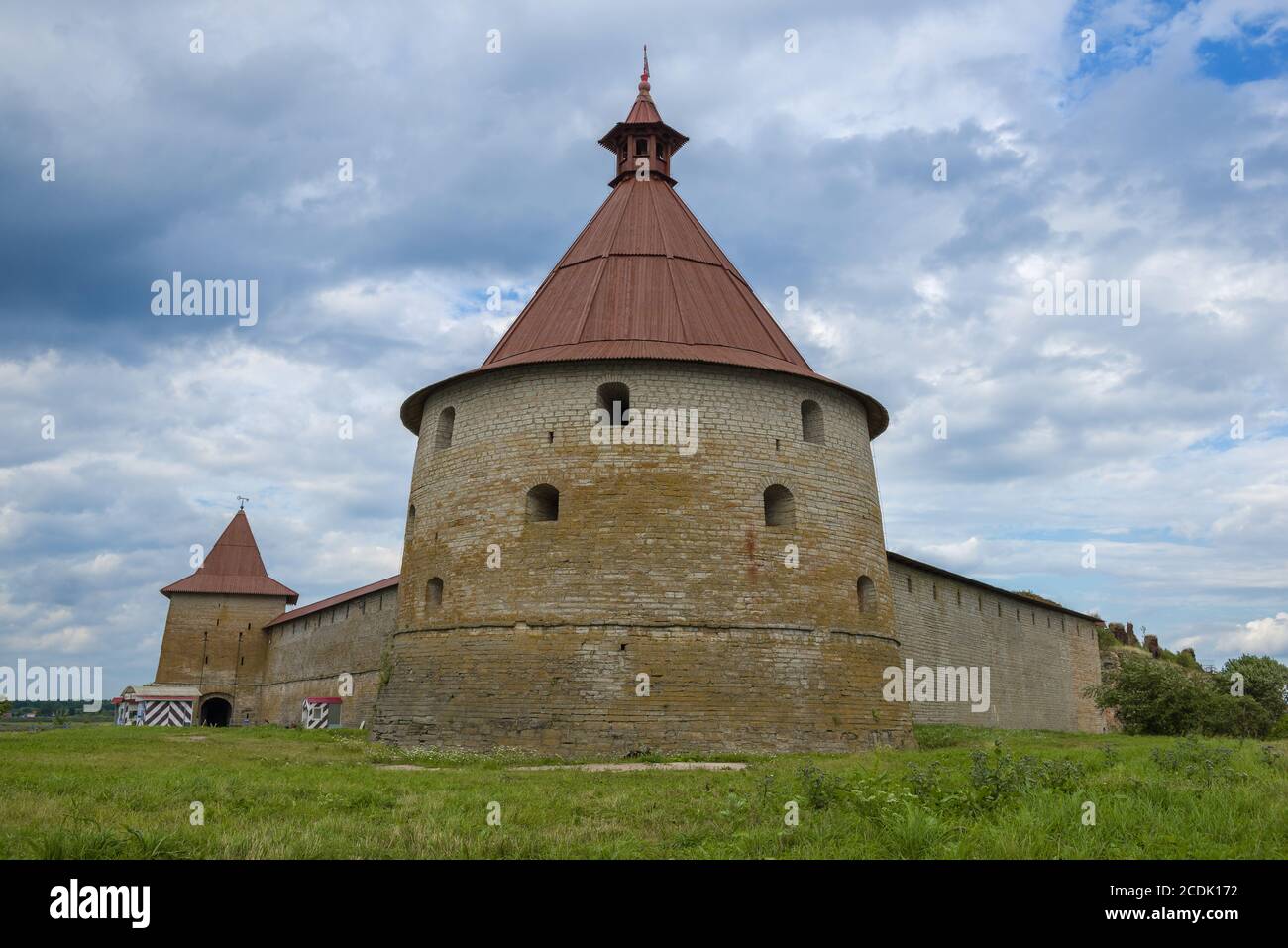 At the old Russian fortress of Oreshek on a cloudy August day ...