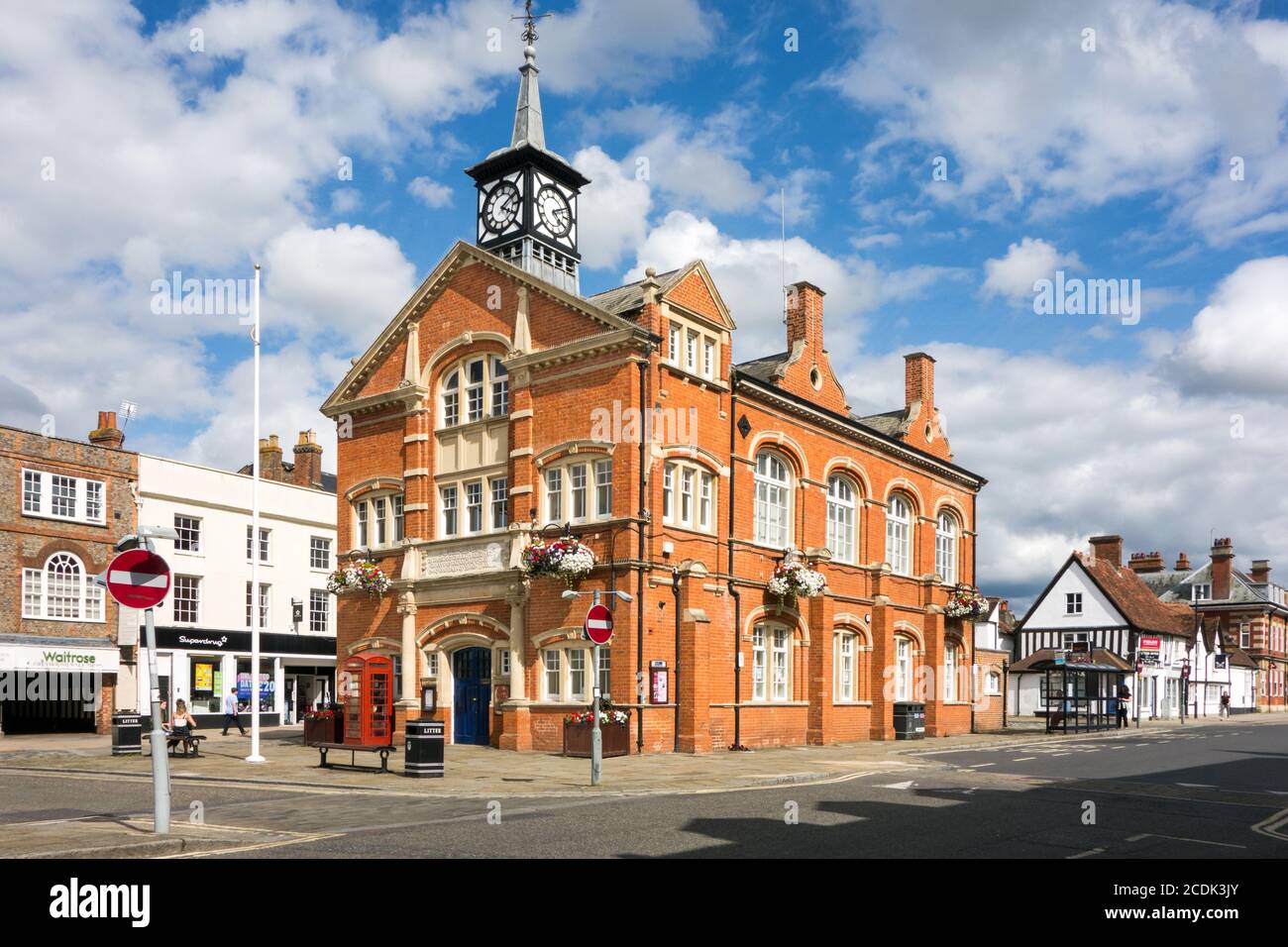 The town hall in the Oxfordshire market town of Thame England Stock ...