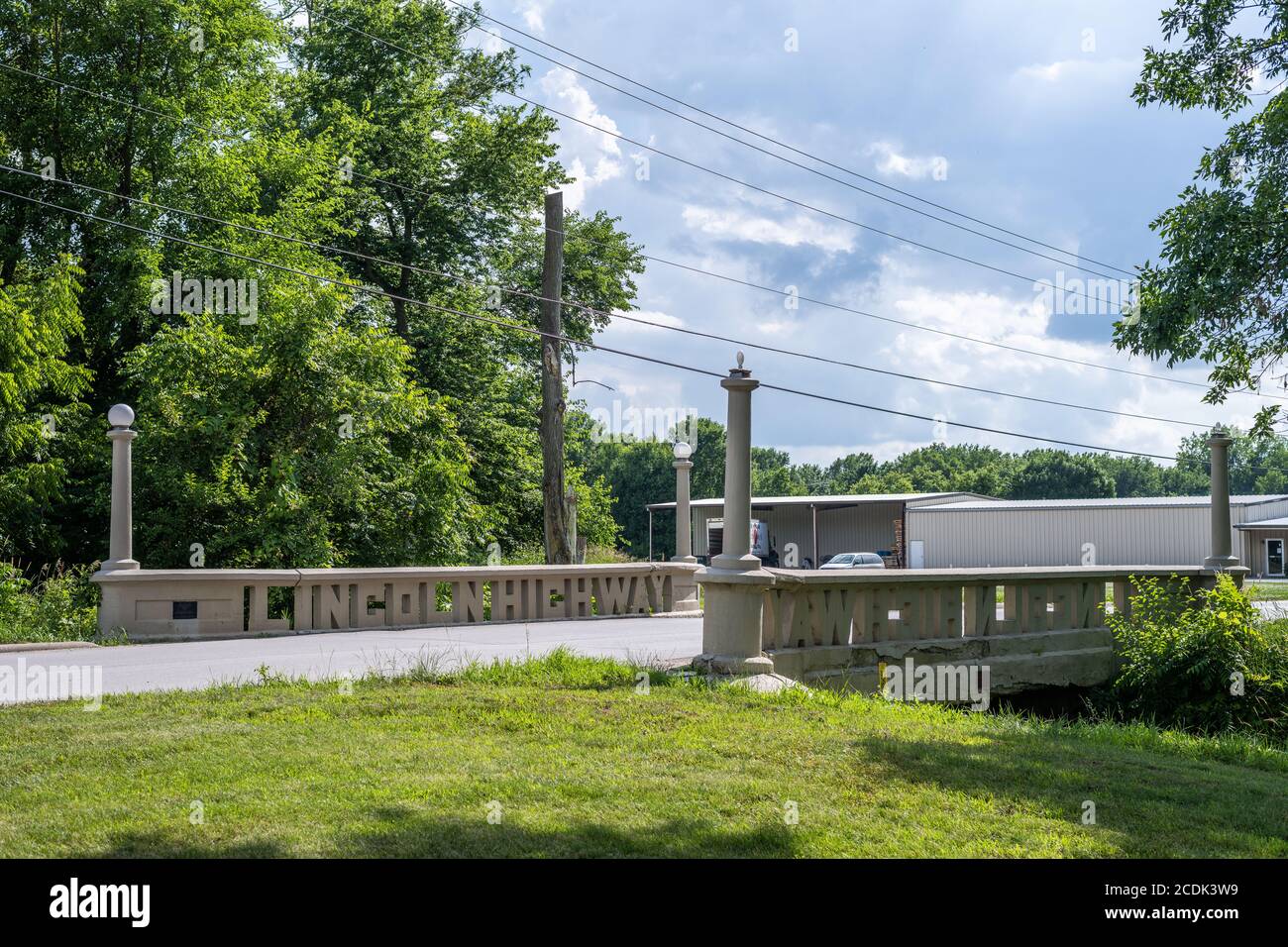 Historic Lincoln Highway bridge in Tama, Iowa Stock Photo - Alamy