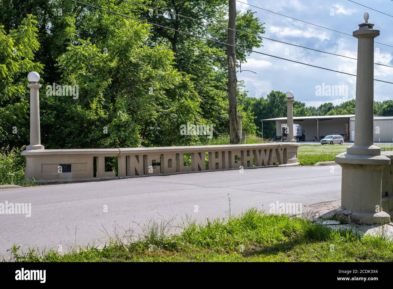 Historic Lincoln Highway bridge in Tama, Iowa Stock Photo - Alamy