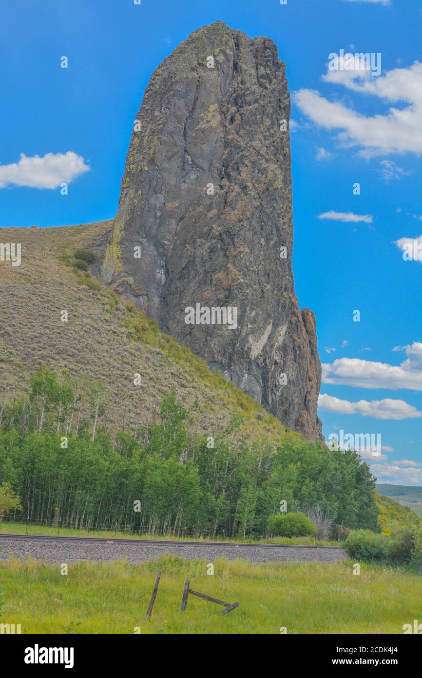 Finger Rock is a volcanic plug located in Stagecoach State Park in the ...