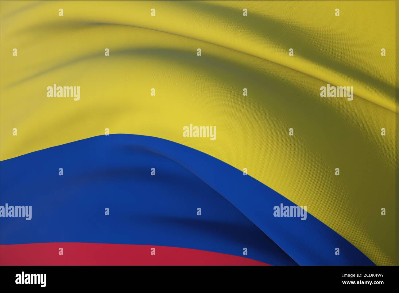 Waving flags of the world - flag of Colombia. Closeup view, 3D ...