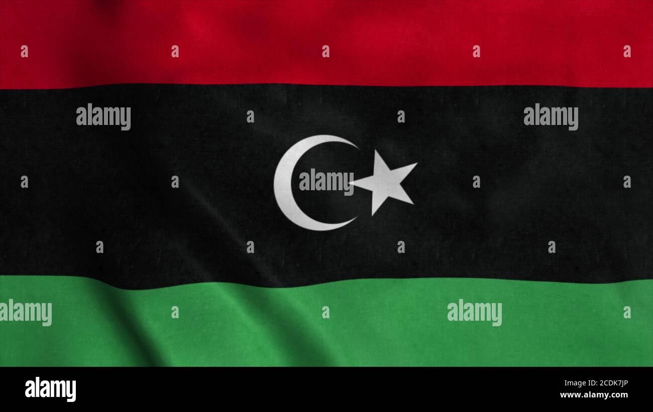 Libya waving flag in 3d hi-res stock photography and images - Alamy