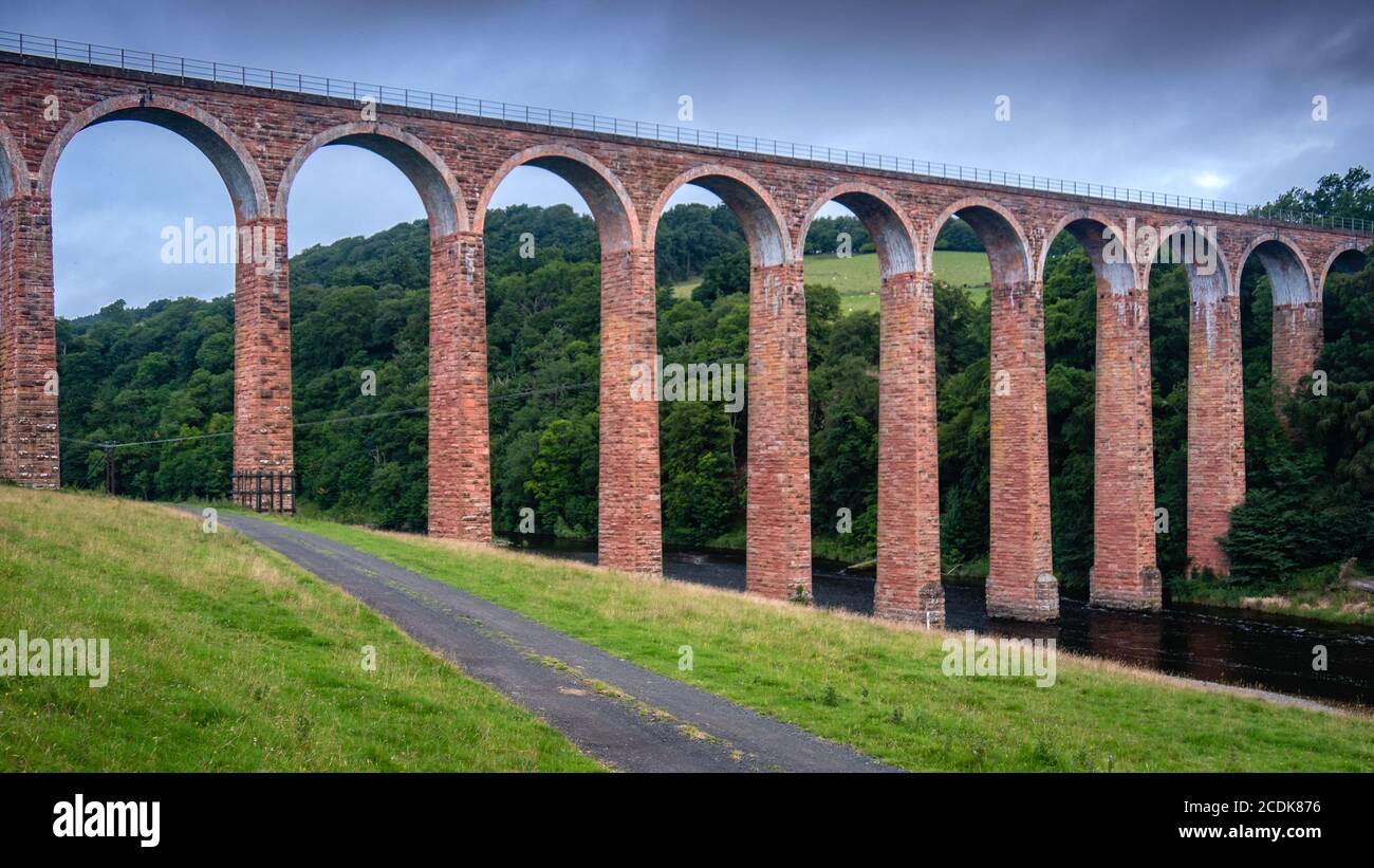 Leaderfoot Viaduct, near Melrose, Scottish Borders Stock Photo - Alamy