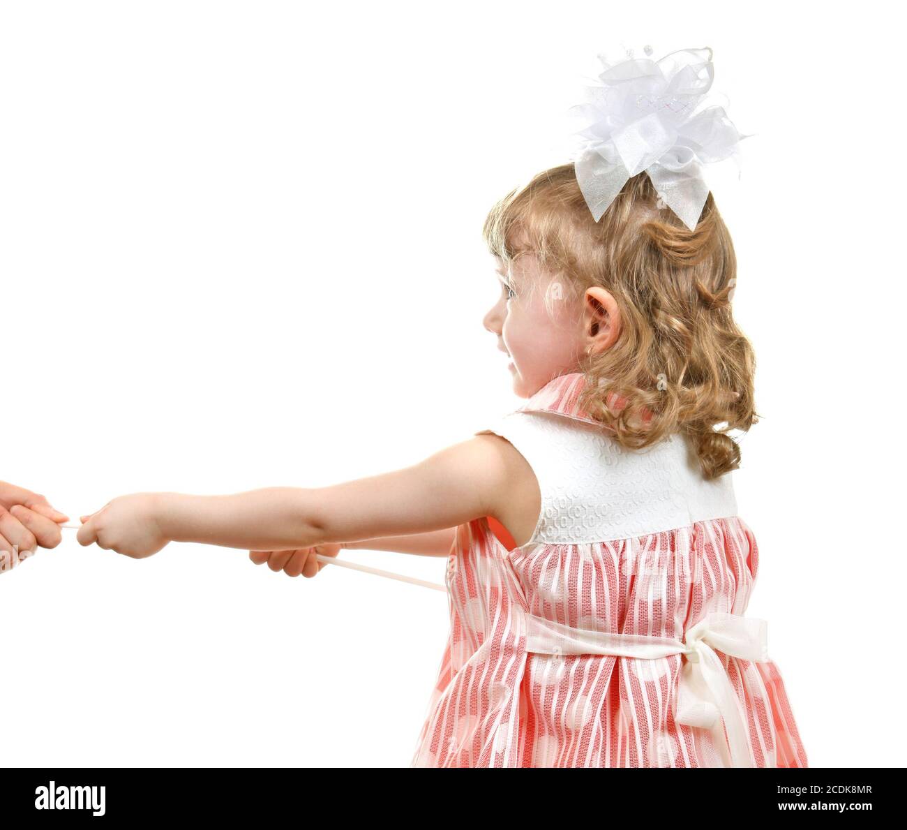 Little Girl Pull a Cane Stock Photo - Alamy