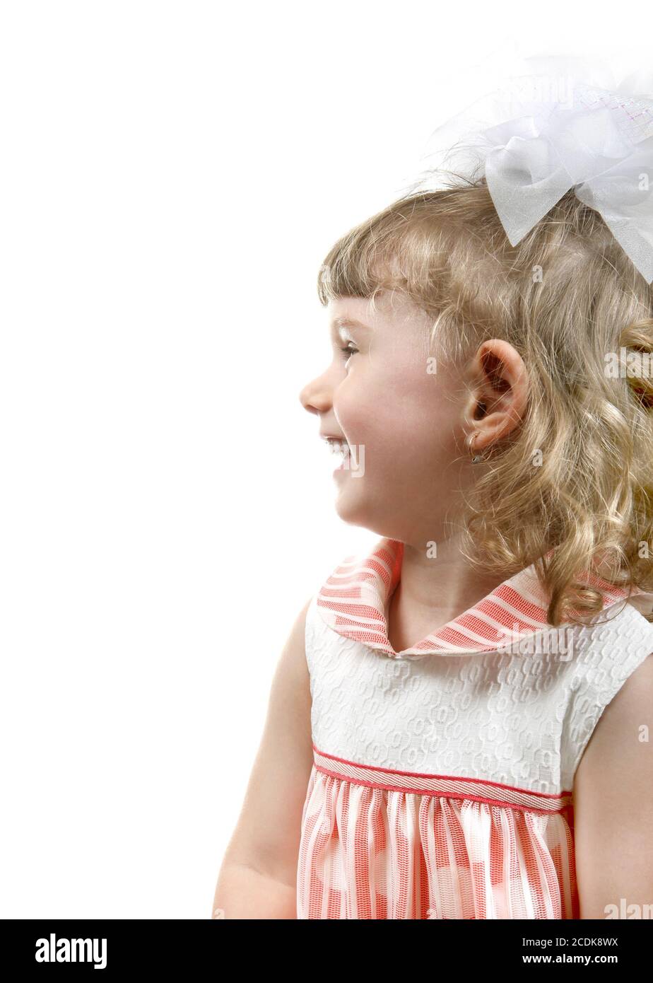 Side View a Little Girl Stock Photo - Alamy