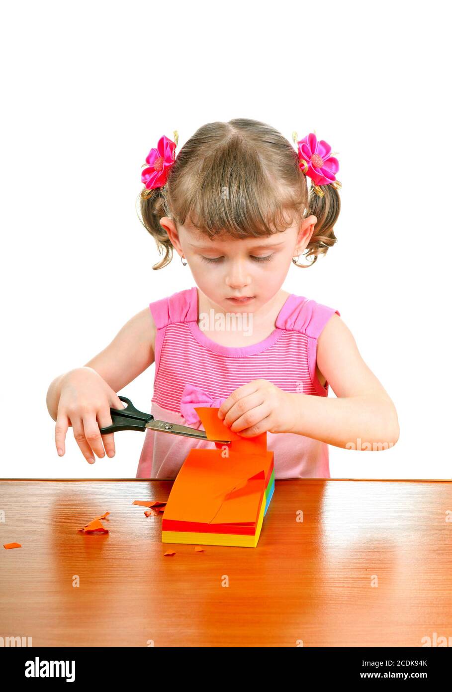 Little Girl with Scissors Stock Photo - Alamy