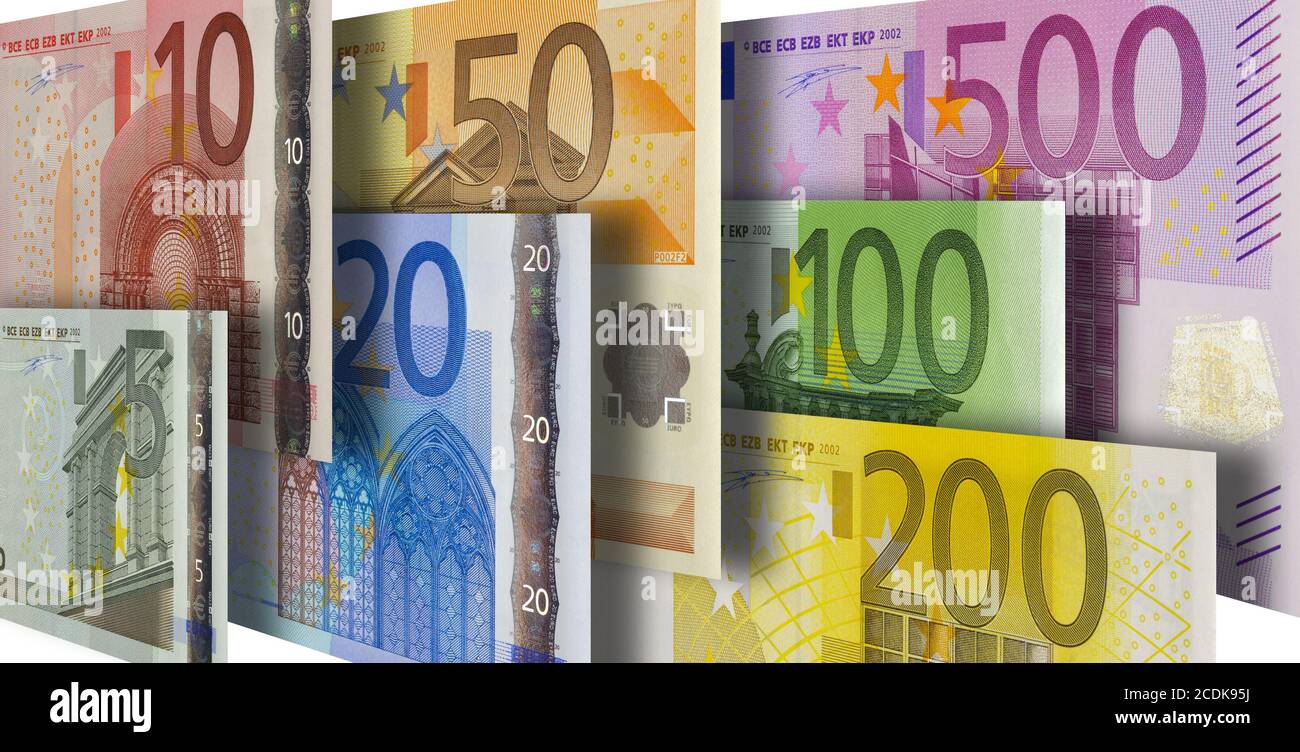 flying euro banknotes Stock Photo - Alamy