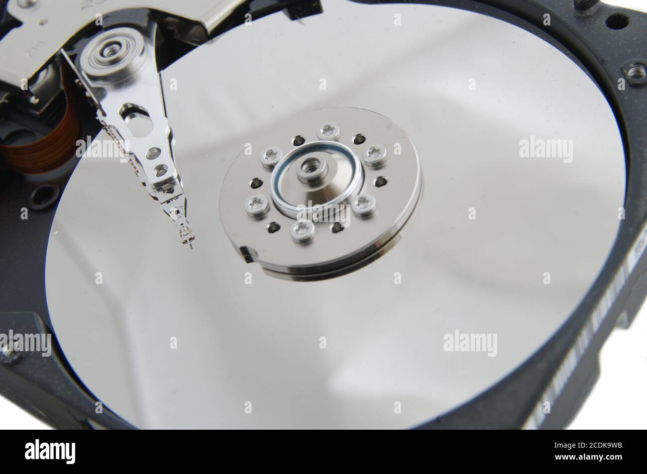 open hard drive isolated on white ackground Stock Photo - Alamy