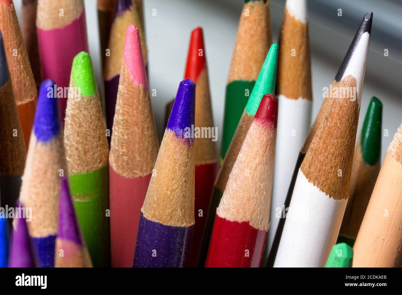 Grouping of Colored Pencils Stock Photo - Alamy