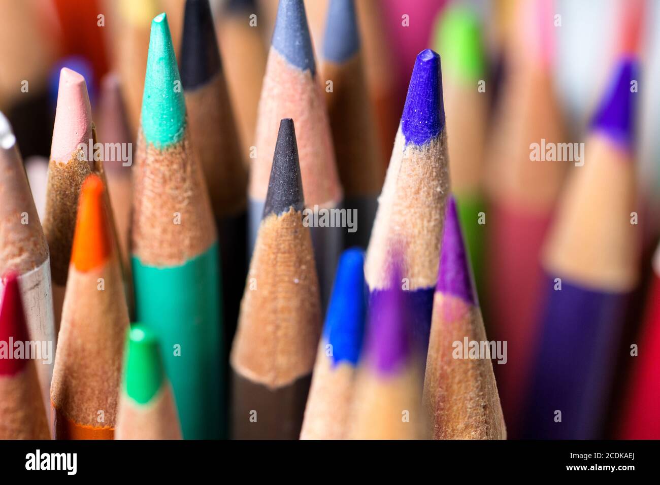 Grouping of Colored Pencils Stock Photo - Alamy