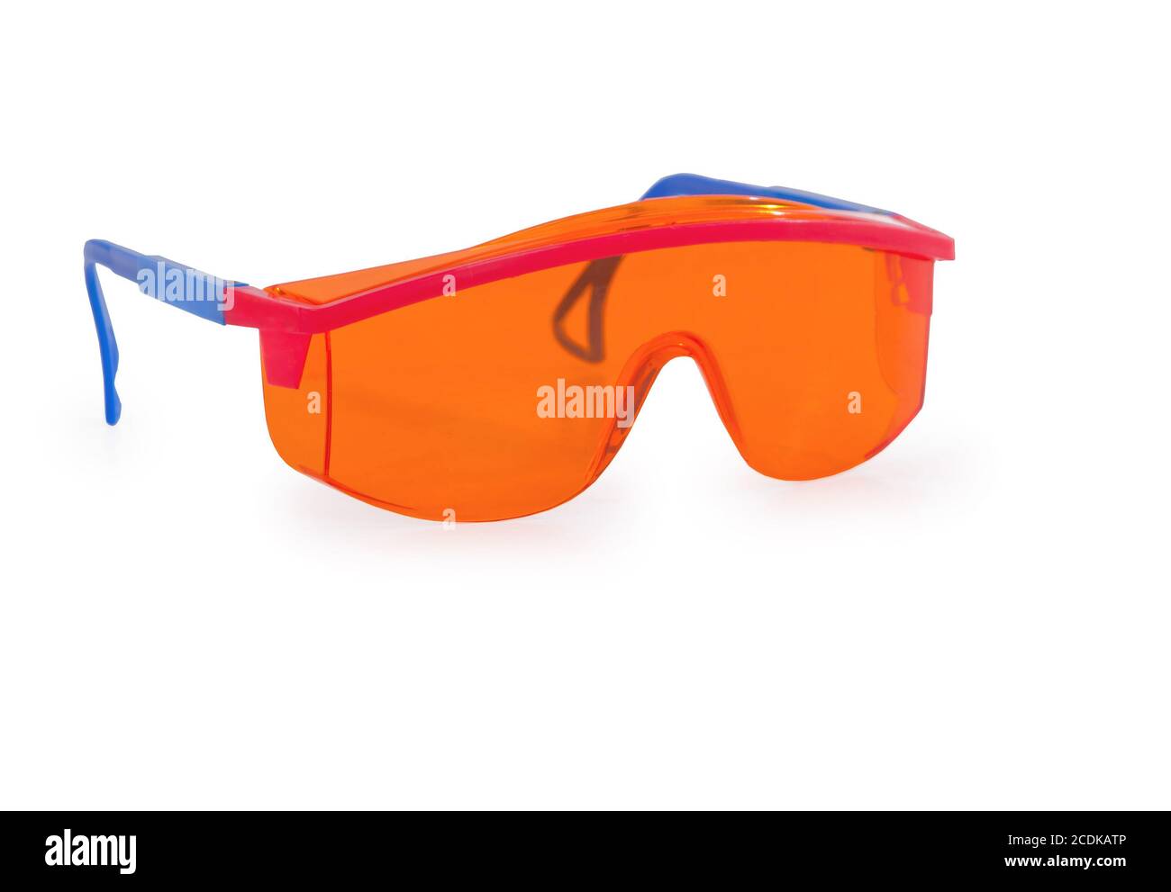plastic protection glasses isolated on white background Stock Photo - Alamy